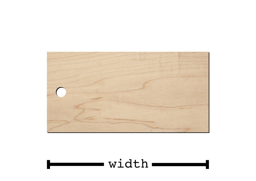 Wooden Rectangle Cutouts - With or Without Hole - Laser Cut From Wood ...