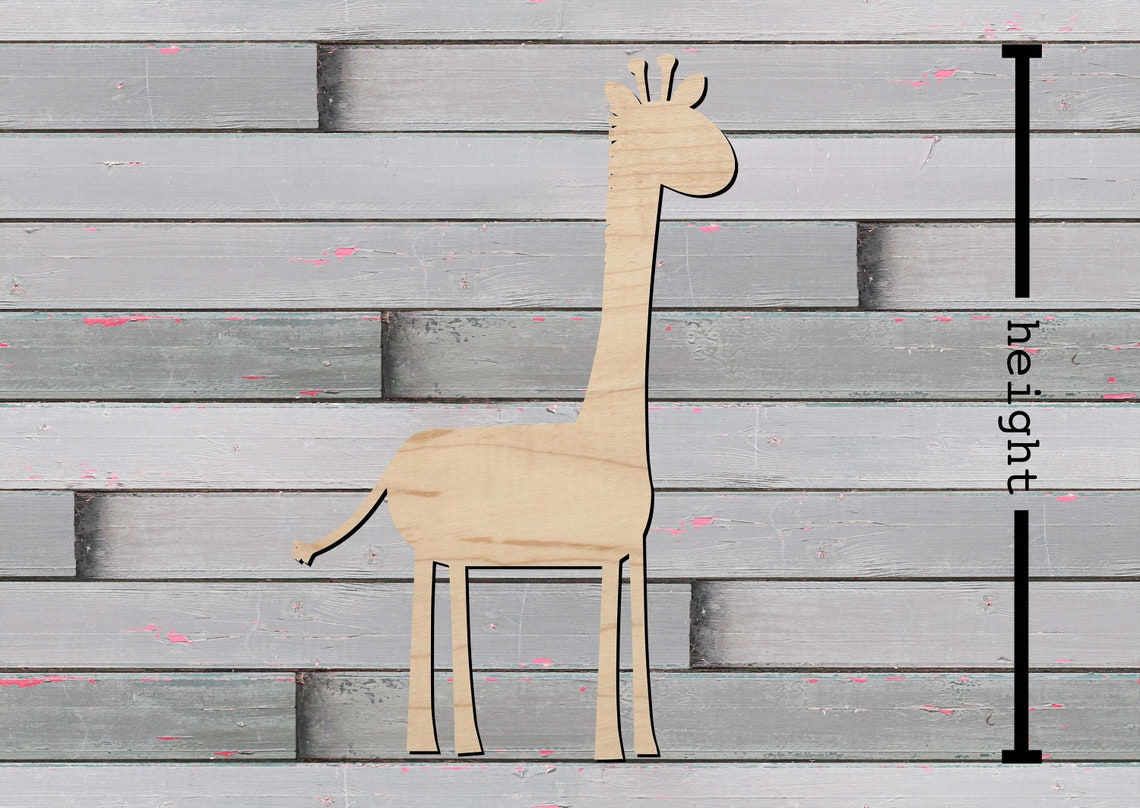 Giraffe Cut Out Animal Shape Laser Cut Giraffe From Wood - Etsy