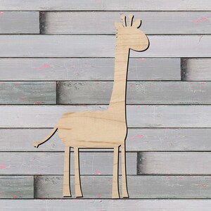Giraffe Cut Out - Animal Shape - Laser Cut Giraffe From Wood - Etsy