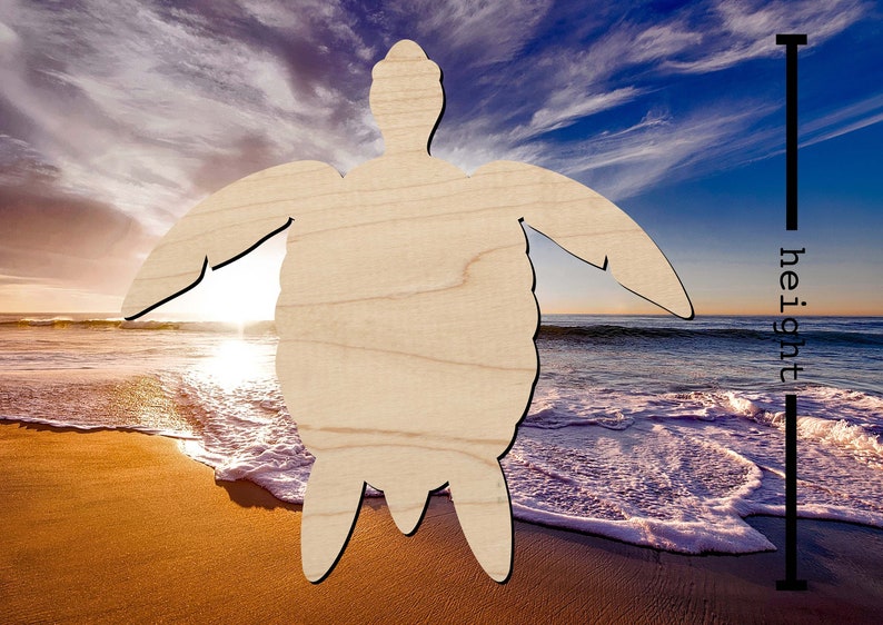 Sea Turtle Cut Out Animal Shape Laser Cut Turtle from Wood | Etsy