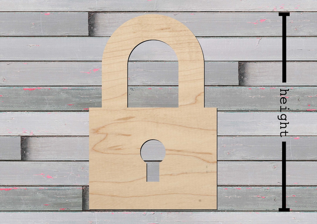 Padlock Cut Out - Secure Lock Shape - Laser Cut Lock and Keyhole From ...