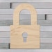 Padlock Cut Out Secure Lock Shape Laser Cut Lock and Keyhole From Wood ...