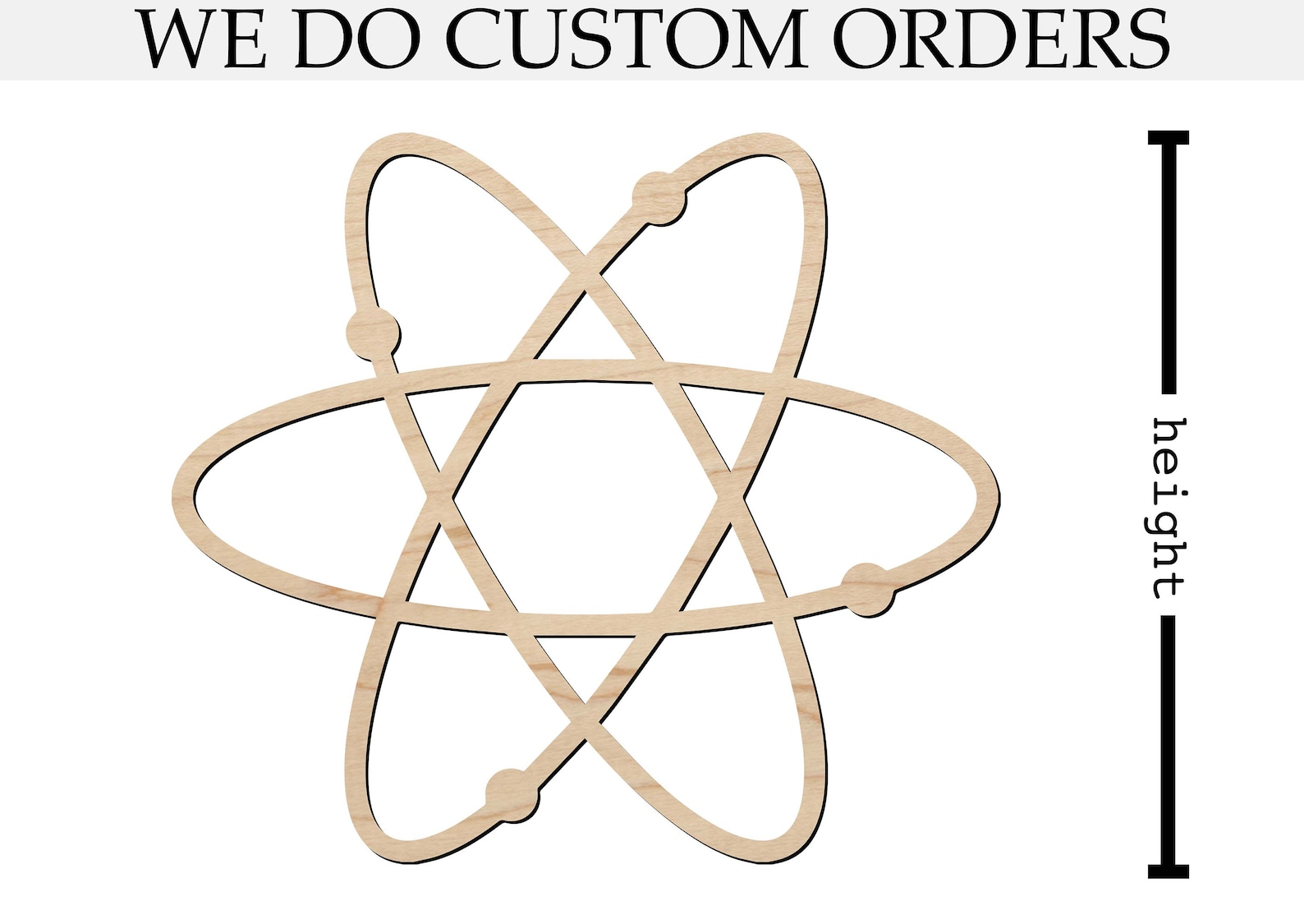 Atomic Cut Out Science Shape Laser Cut Nuclear Design From - Etsy