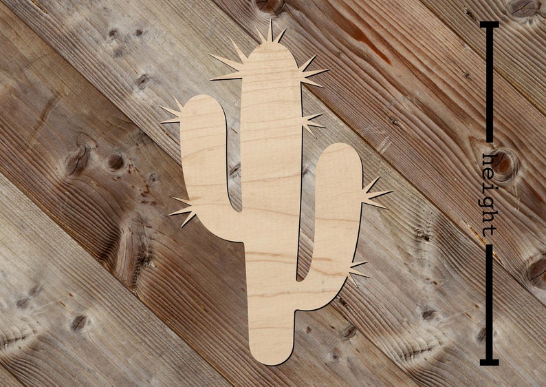 Cactus Cut Out - Desert Shape - Laser Cut Cactus From Wood - Etsy