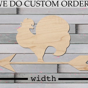 Rooster and Wind Vane Cut Out - Farm Shape - Laser Cut Weather Vane ...