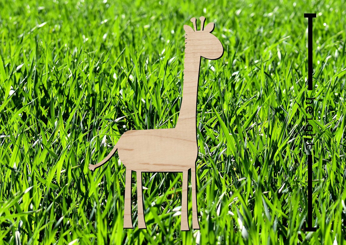 Giraffe Cut Out Animal Shape Laser Cut Giraffe From Wood | Etsy