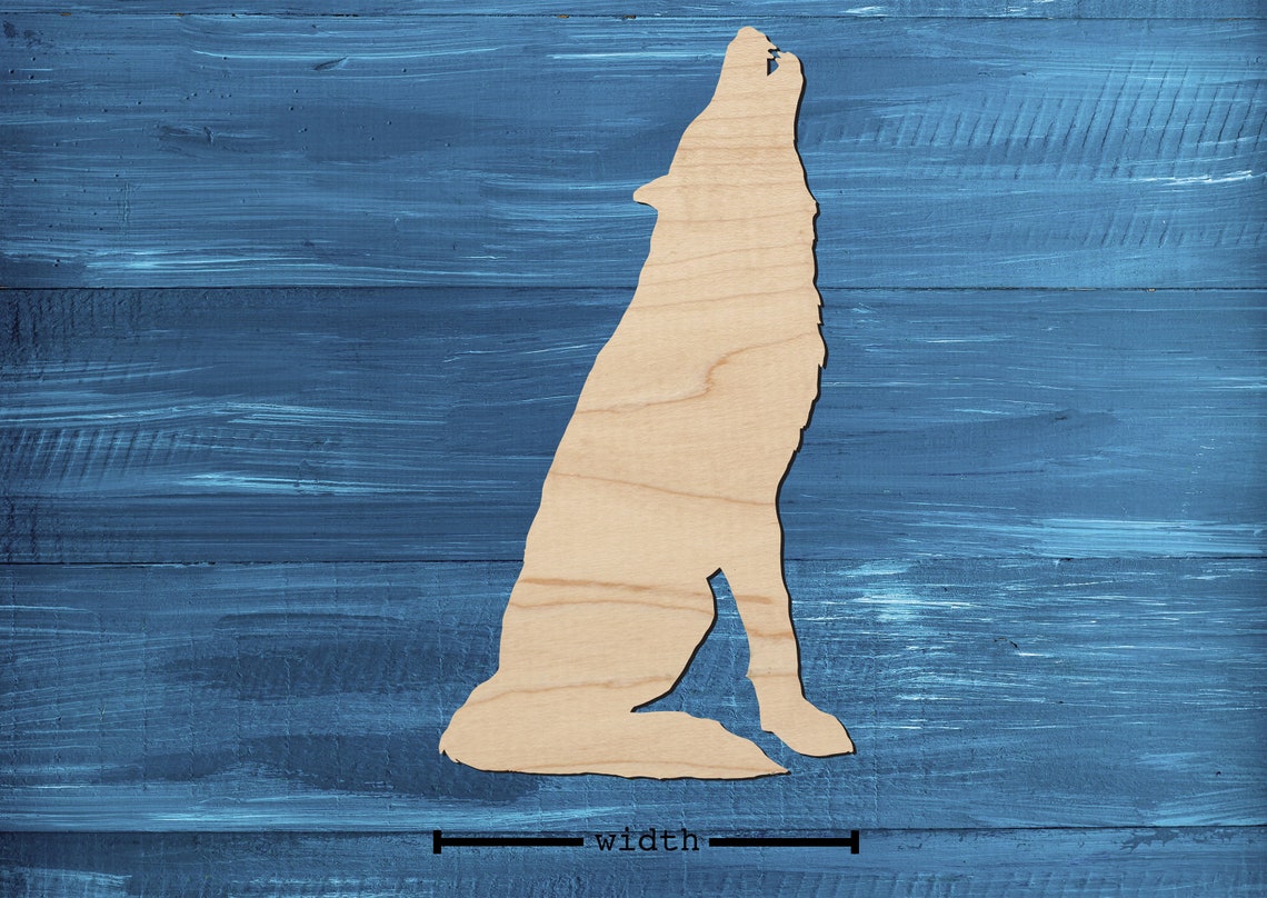 Howling Wolf Cutout - Super Cool Wolf Shape - Laser Cut From Wood - Etsy