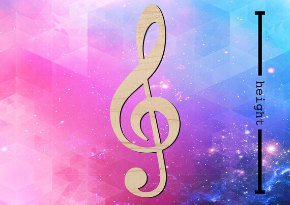 Treble Clef Music Room Shape Decoration Laser Cut From | Etsy