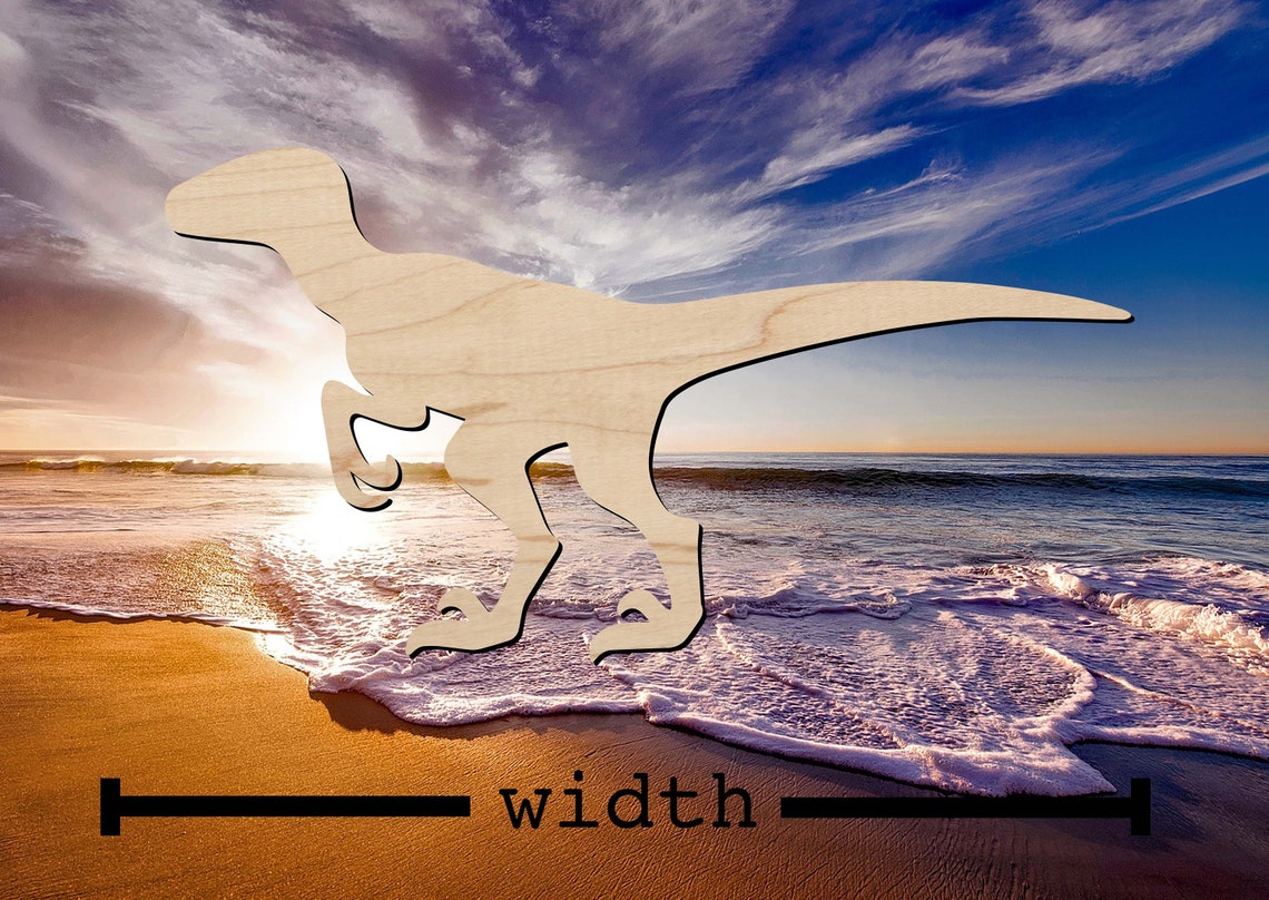 Velociraptor Cut Out Dinosaur Shape Laser Cut Raptor From | Etsy