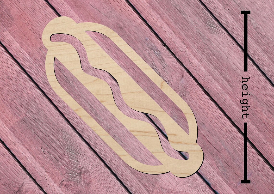 Hot Dog Cut Out Food Shape Laser Cut Grilled Frank With - Etsy