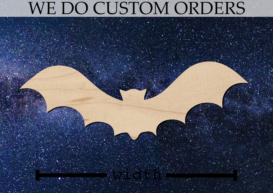Bat Cutout - Friendlier Looking - Decorative Sign - Laser Cut Wood - Etsy