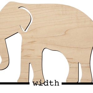 Elephant Cut Out - Elephant Shape - Laser Cut Elephant From Wood - Etsy