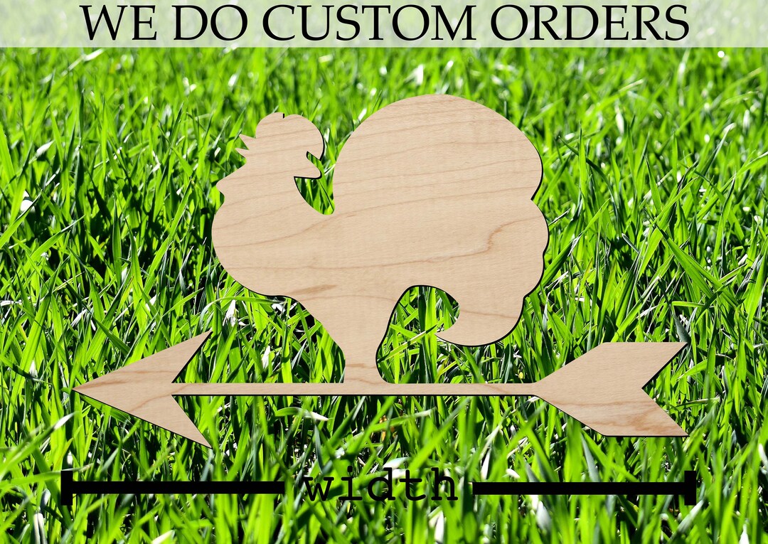 Rooster and Wind Vane Cut Out - Farm Shape - Laser Cut Weather Vane ...