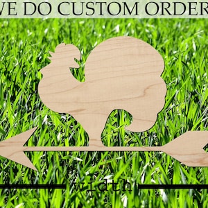 Rooster and Wind Vane Cut Out - Farm Shape - Laser Cut Weather Vane ...