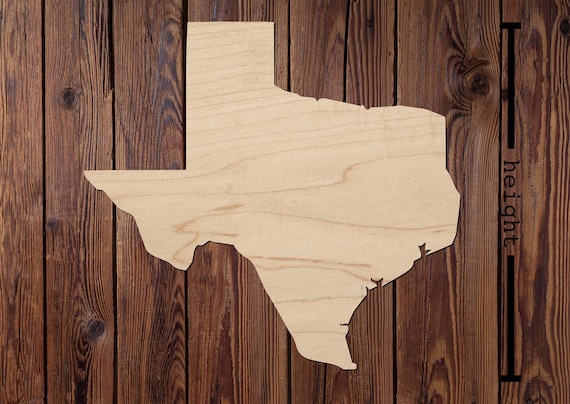 Texas Cut Out America Shape Laser Cut State From Wood | Etsy