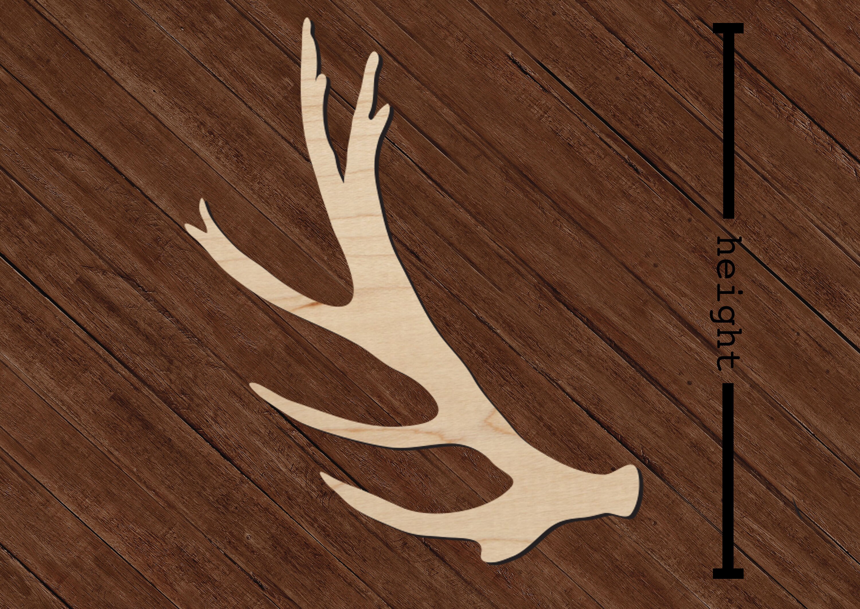 Deer Antlers Set of 2 Laser Cut From Wood | Etsy