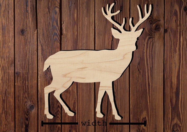 Deer Cut Out Deer Shape Laser Cut Deer from Wood - Etsy 日本