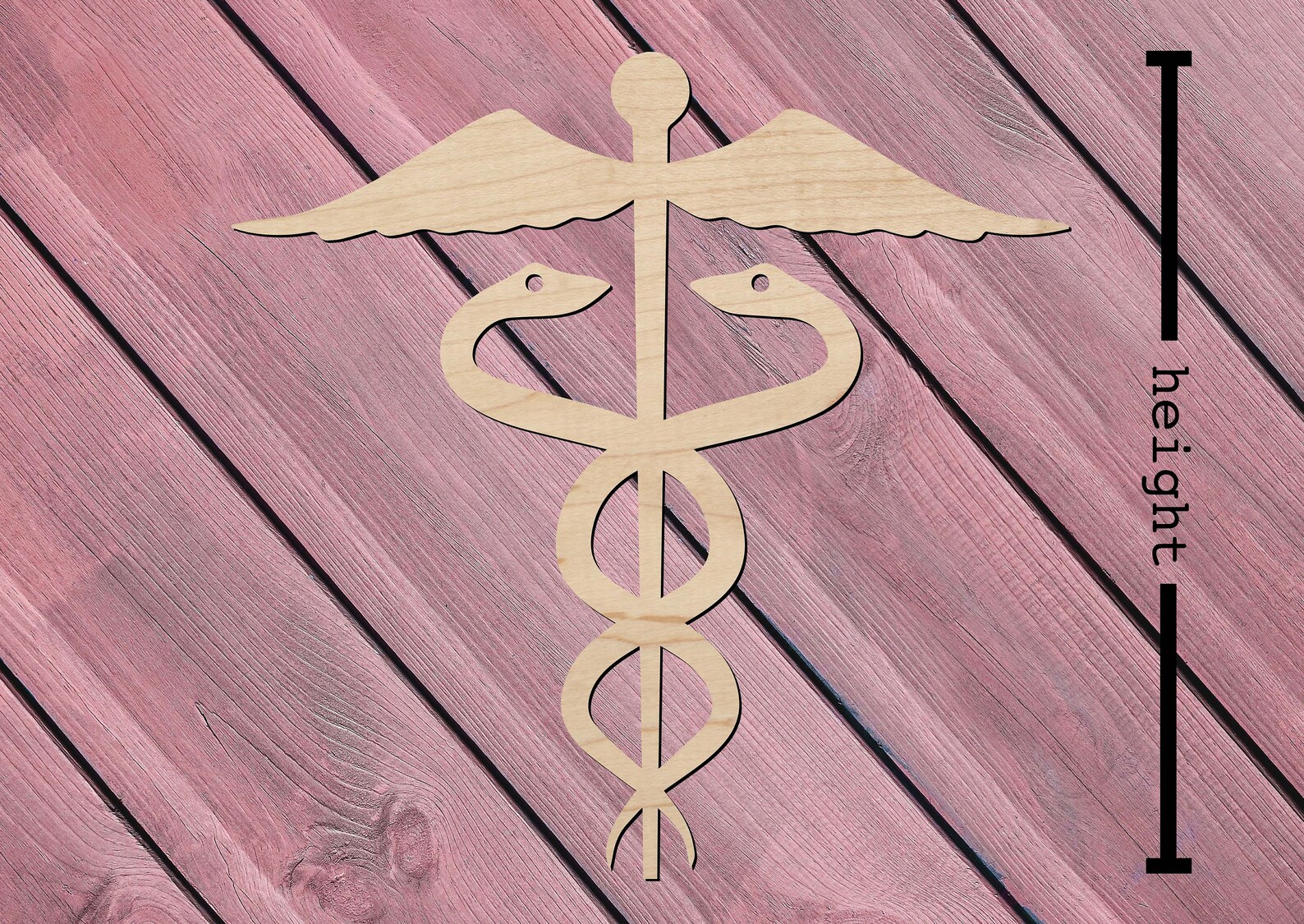Caduceus Cut Out - Medical Shape - Laser Cut Hermes Staff From Wood - Etsy