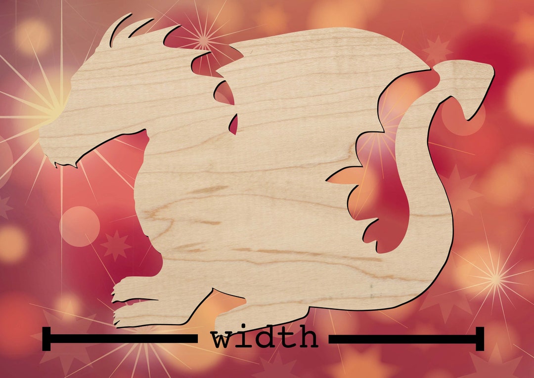 Cartoon Dragon Cut Out - Fantasy Shape - Laser Cut Mythical Dragon From ...