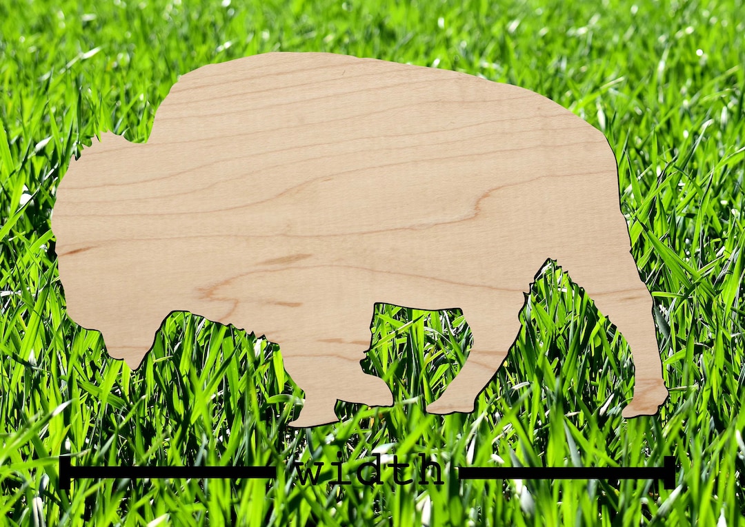 Bison Cut Out - Animal Shape - Laser Cut Buffalo From Wood - Etsy