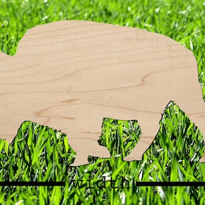 Bison Cut Out - Animal Shape - Laser Cut Buffalo From Wood - Etsy
