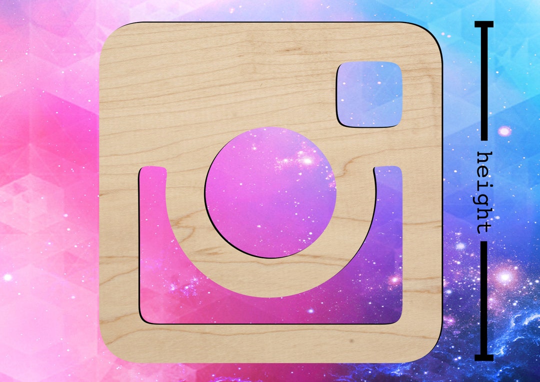 Instagram Camera Icon Shape - Laser Cut From Wood - Etsy