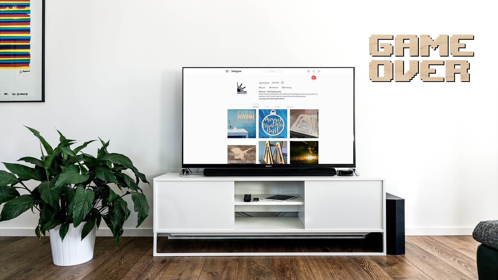 CUSTOM WALL SIGNS Pixel Font Laser Cut digits from Wood | Etsy