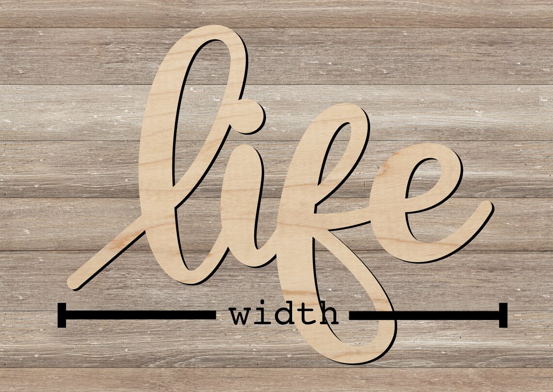 Life Word Cut Out Laser Cut Life From Wood | Etsy