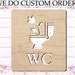 WC Restroom Sign for Home or Business Flowers in Toilet - Laser Cut ...