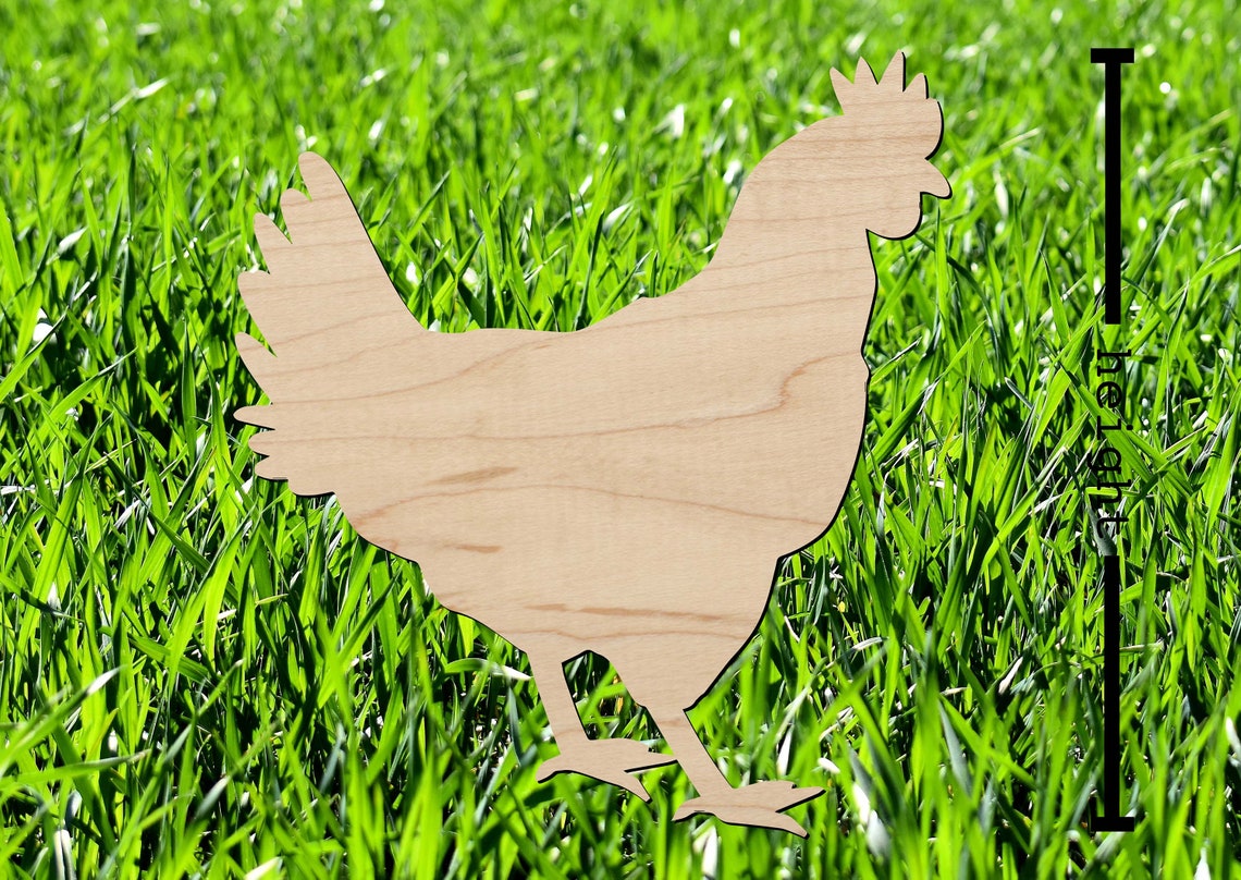 Chicken Cut Out Animal Shape Laser Cut Rooster From Wood | Etsy