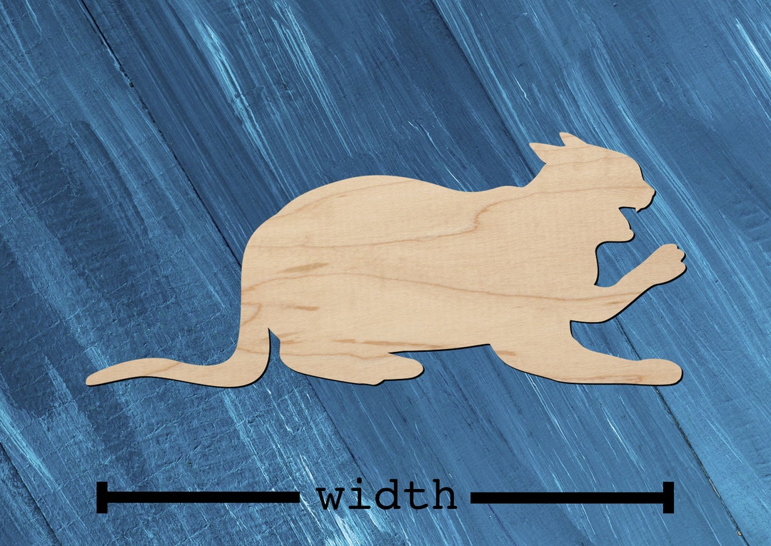 Cat Scared Cut Out - Cat Shape - Laser Cut Cat From Wood - Etsy
