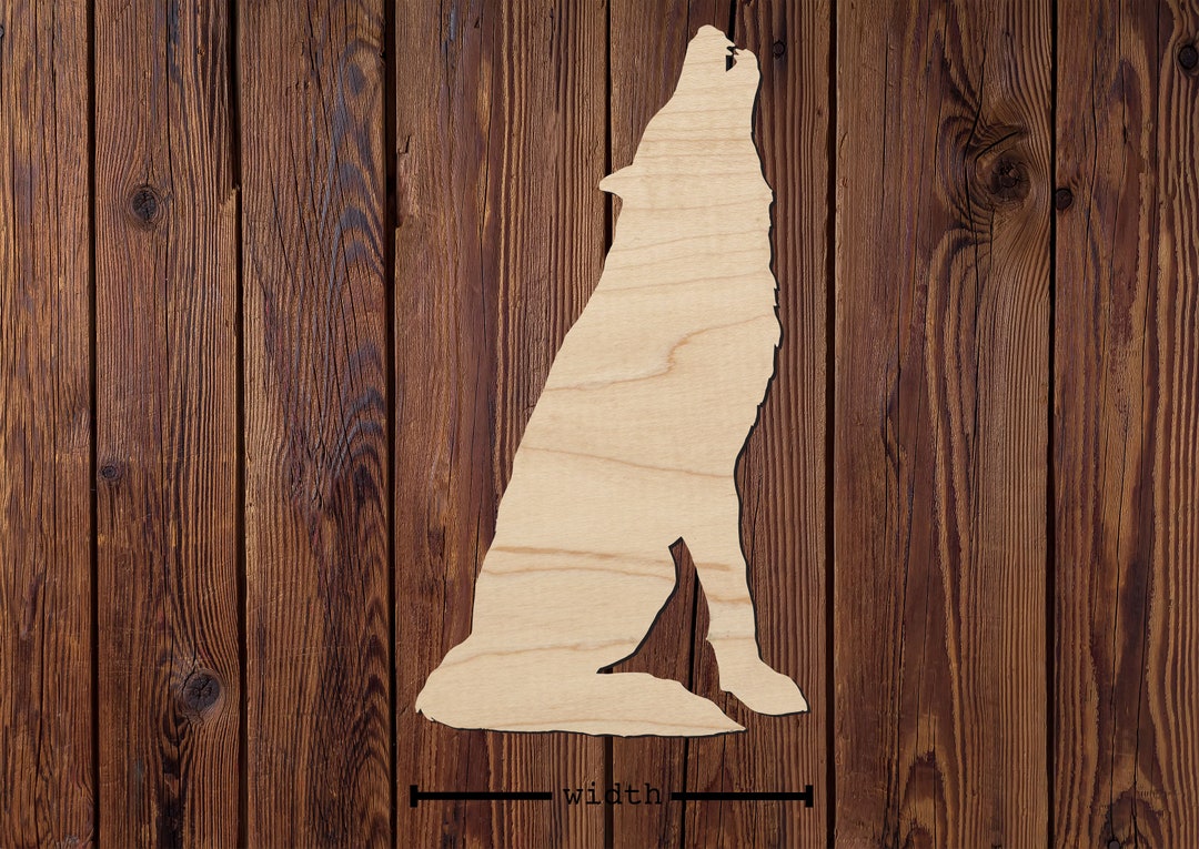 Howling Wolf Cutout - Super Cool Wolf Shape - Laser Cut From Wood - Etsy