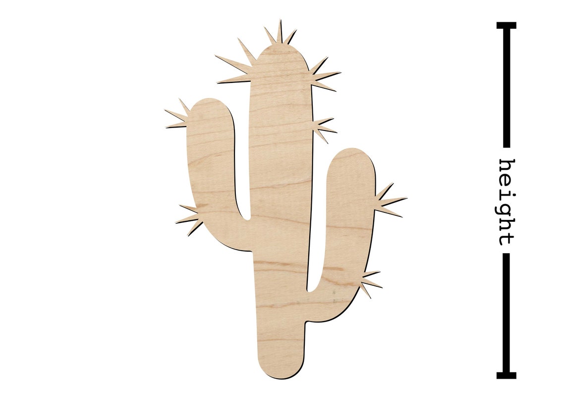 Cactus Cut Out - Desert Shape - Laser Cut Cactus From Wood - Etsy
