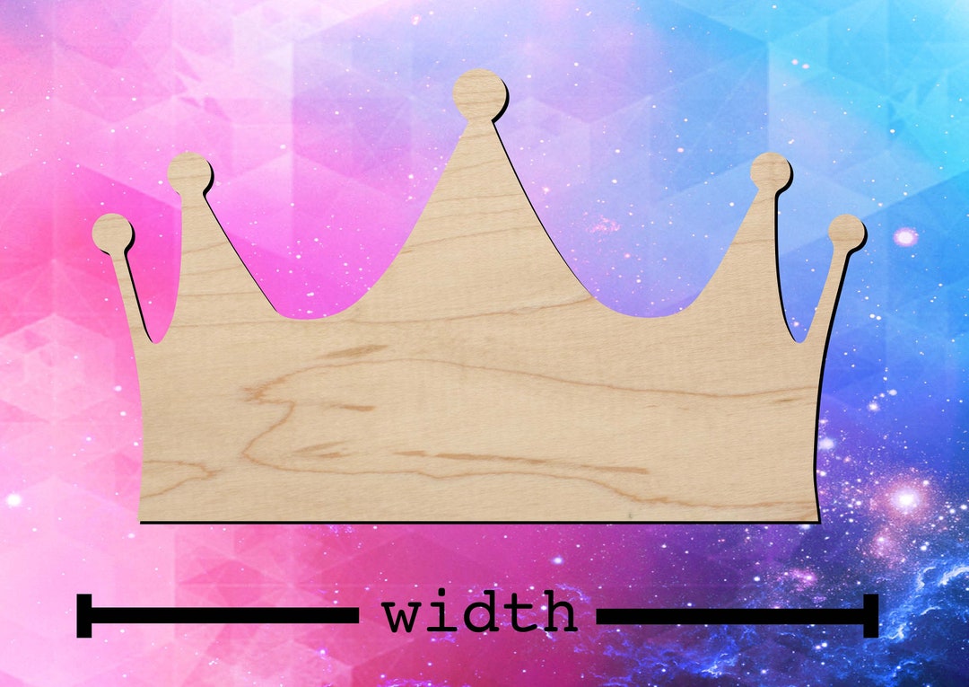 Crown Cut Out - Royalty Shape - Laser Cut Crown From Wood - Etsy