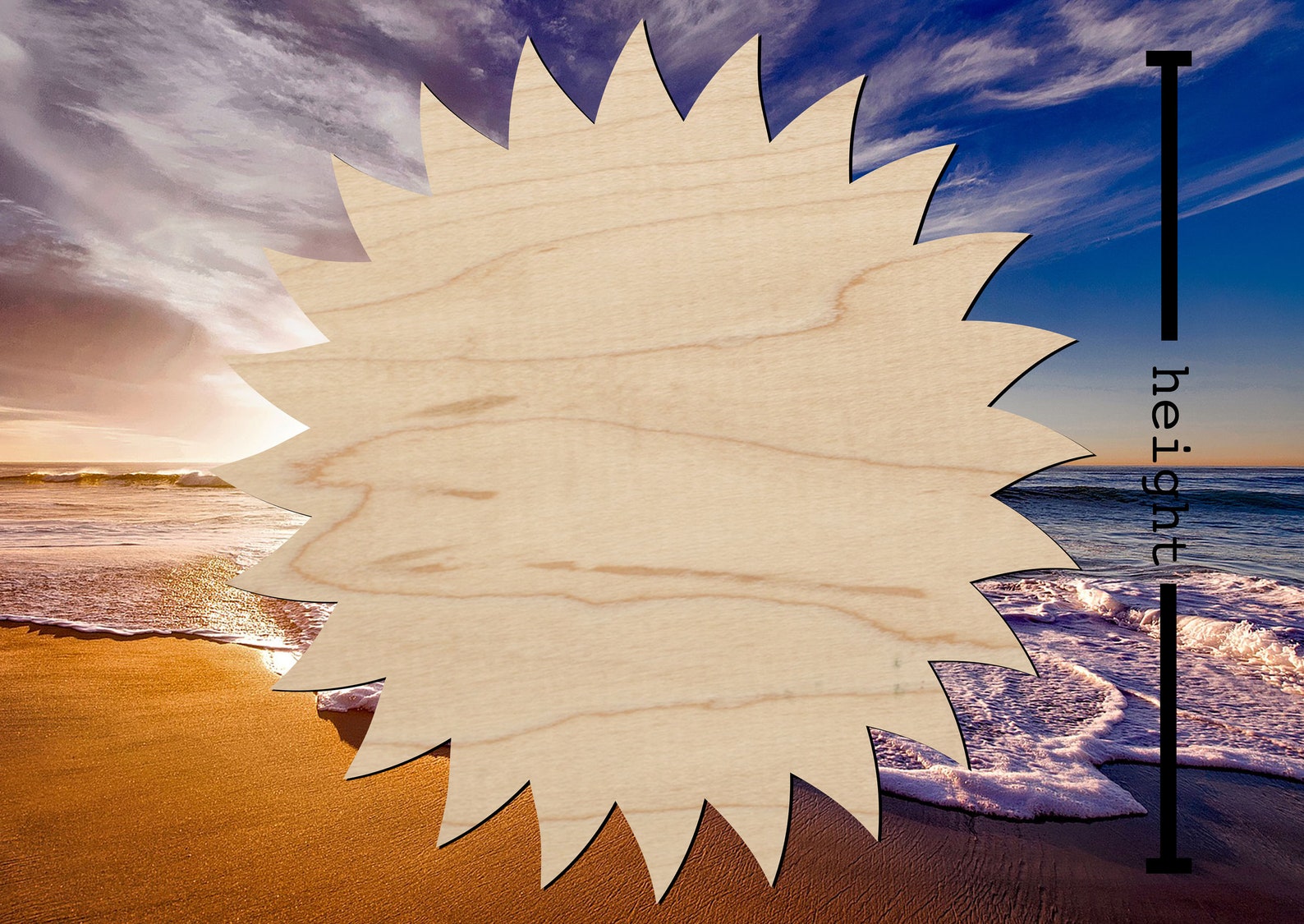 The Sun Soleil Laser Cut Out Wood Shape Craft Supply - Etsy