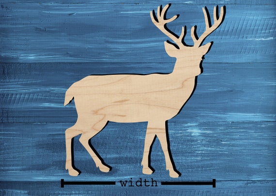 Deer Cut Out Deer Shape Laser Cut Deer from Wood | Etsy