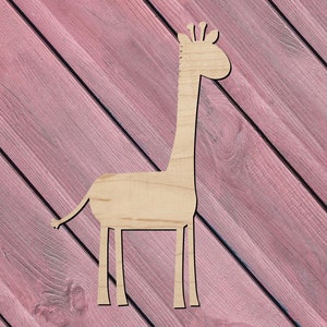 Giraffe Cut Out - Animal Shape - Laser Cut Giraffe From Wood - Etsy