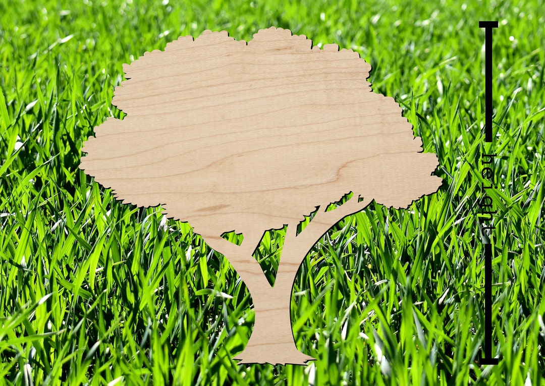 Oak Tree Cut Out - Plant Shape - Laser Cut Tree From Wood - Etsy