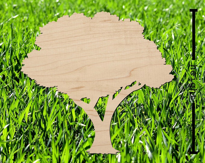 Oak Tree Cut Out - Plant Shape - Laser Cut Tree From Wood - Etsy