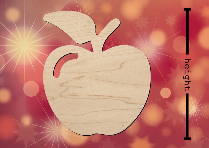 Apple Cut Out - Teacher Shape - Laser Cut From Wood - Etsy