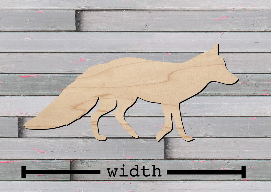 Fox Cut Out Animal Shape Laser Cut Fox From Wood - Etsy