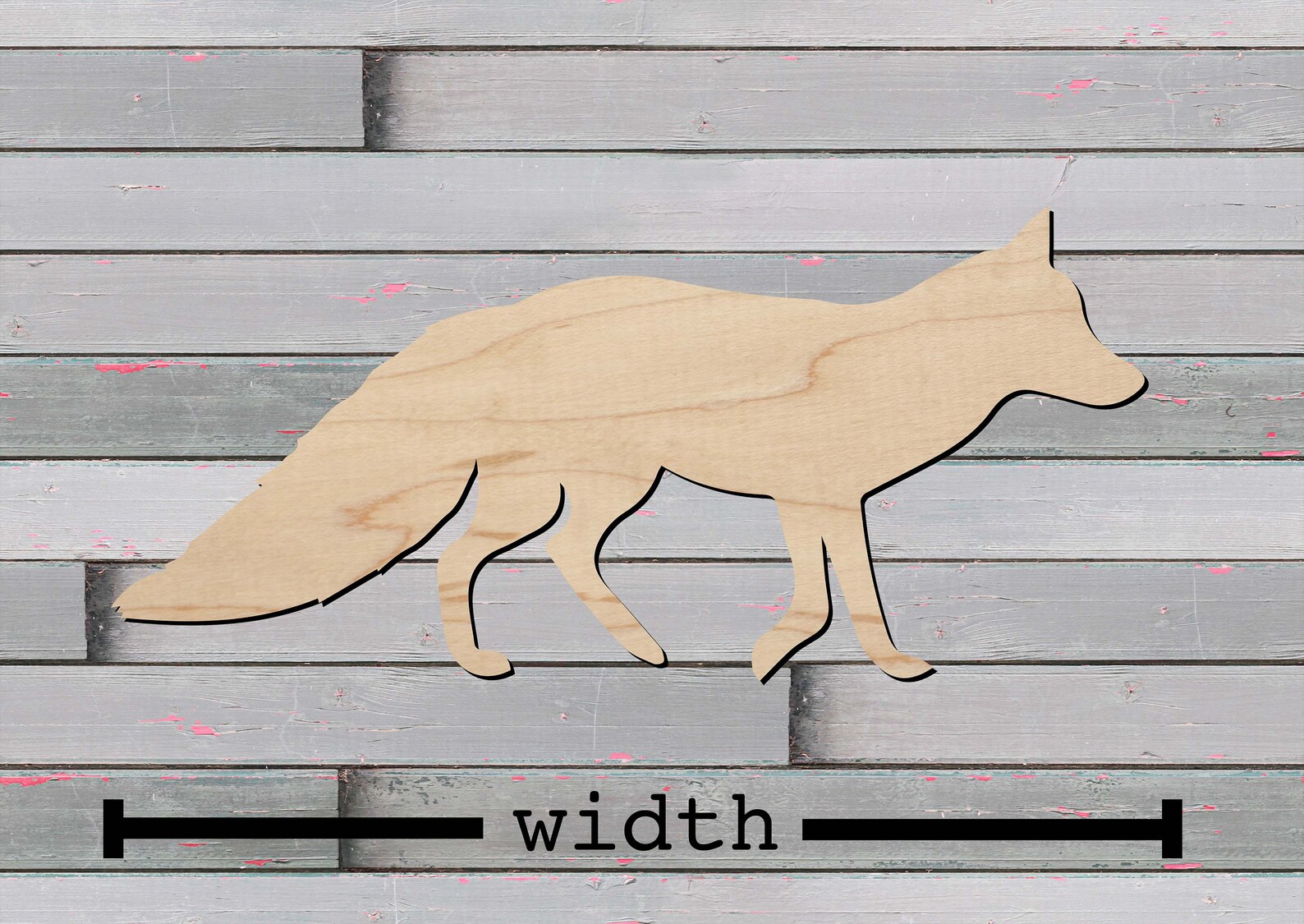 Fox Cut Out - Animal Shape - Laser Cut Fox From Wood - Etsy