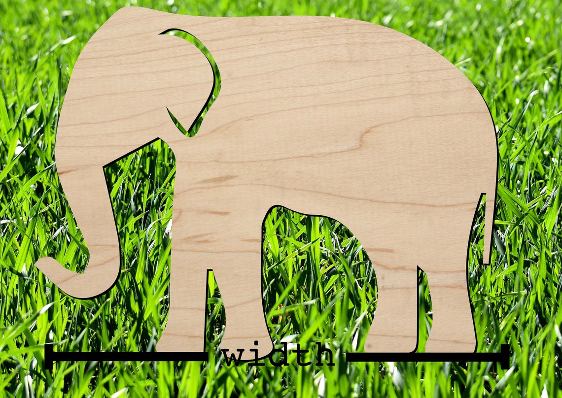Elephant Cut Out Elephant Shape Laser Cut Elephant From | Etsy