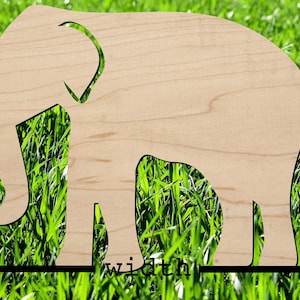 Elephant Cut Out - Elephant Shape - Laser Cut Elephant From Wood - Etsy