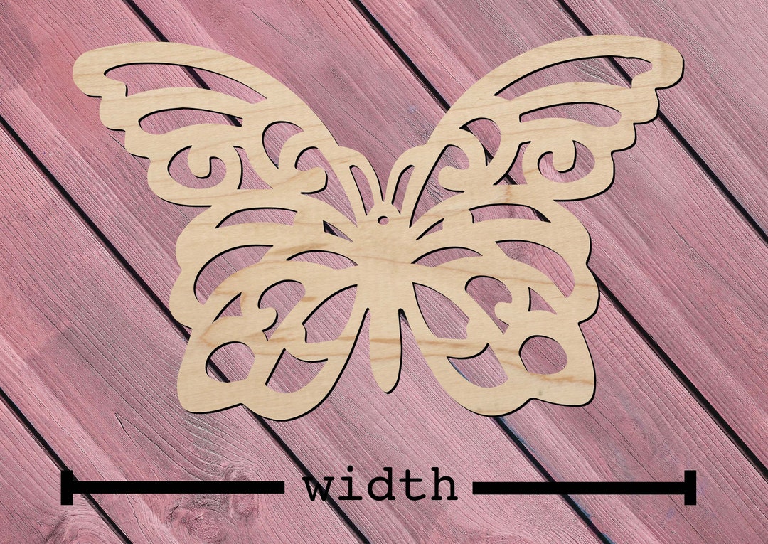 Detailed Butterfly Cut Out - Animal Shape- Laser Cut Butterfly From ...