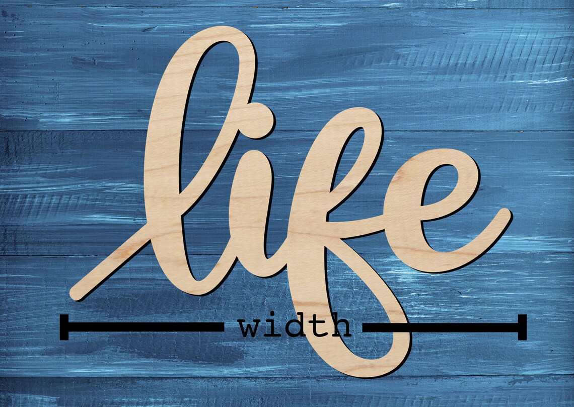Life Word Cut Out Laser Cut Life From Wood | Etsy