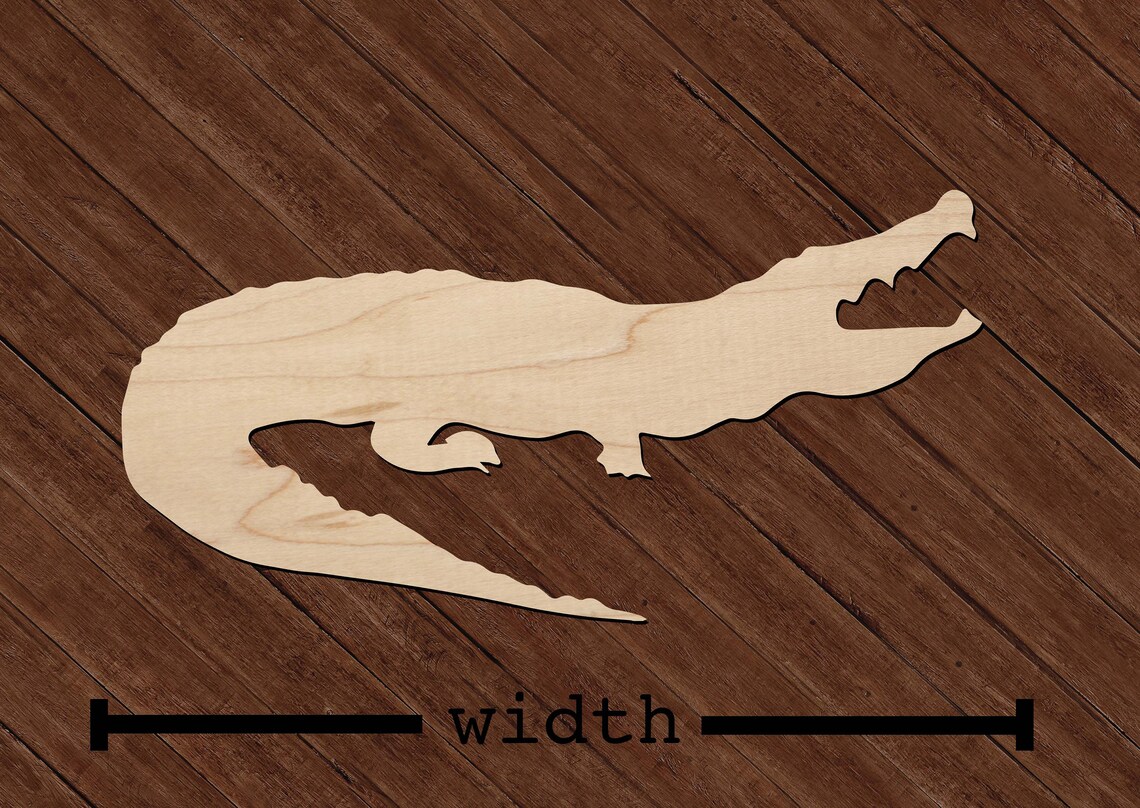 Alligator Cut Out Gator Shape Laser Cut Alligator From - Etsy