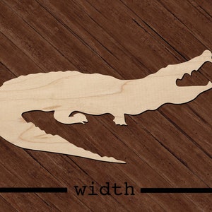 Alligator Cut Out - Gator Shape - Laser Cut Alligator From Wood - Etsy