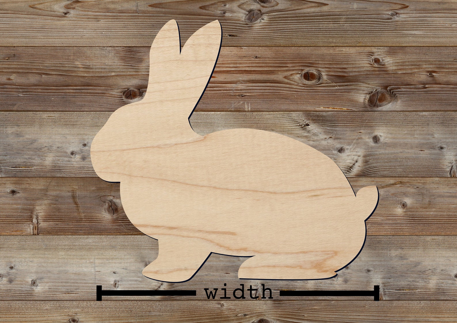 Bunny Cutout Easter Shape Laser Cut Rabbit From Wood - Etsy