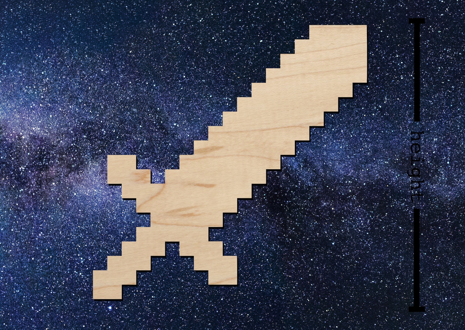 8 Bit Sword Pixelated Laser Cut From Wood - Etsy